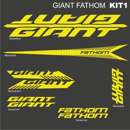 Giant Fathom kit1 stickers for bike, vinyls, decals, stickers, labels.