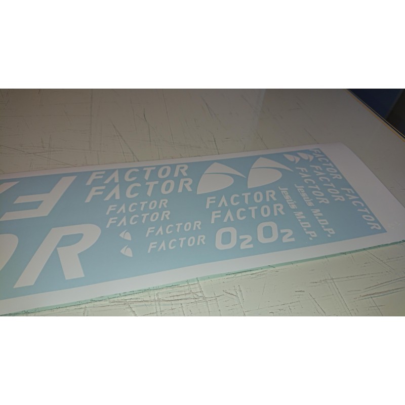 Stickers for Factor o2 bicycle frame Kit1 at the best price.